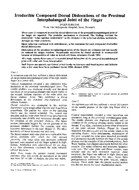 (PDF) Irreducible compound dorsal dislocations of the proximal ...