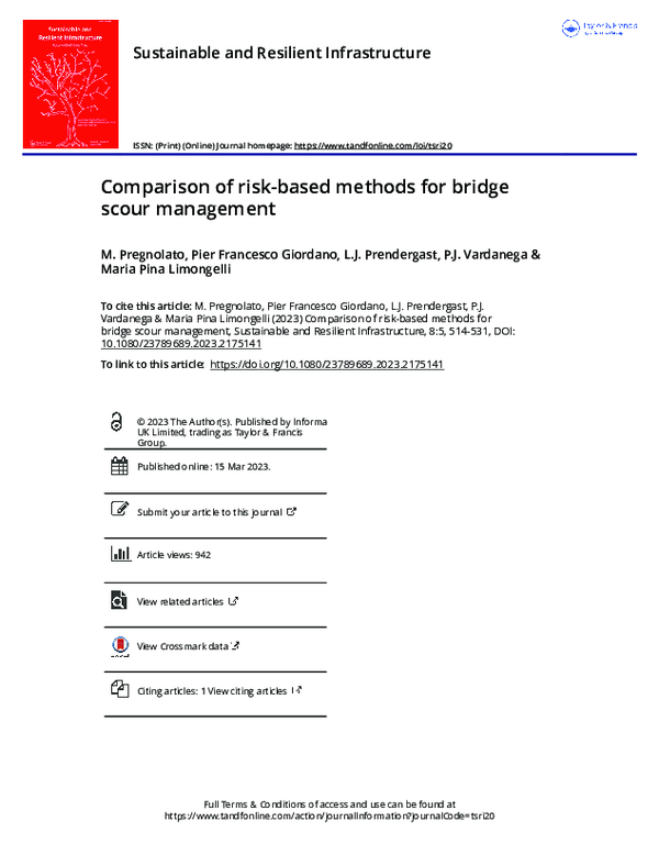 (PDF) Comparison of risk-based methods for bridge scour management