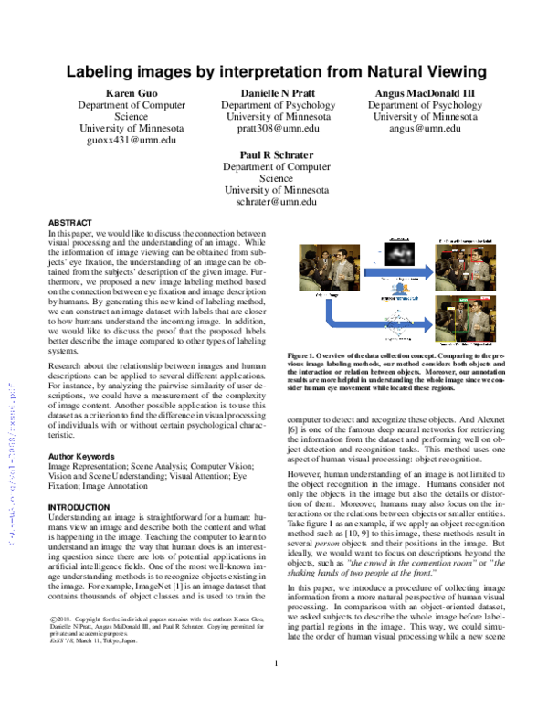 (PDF) Labeling Images by Interpretation from Natural Viewing