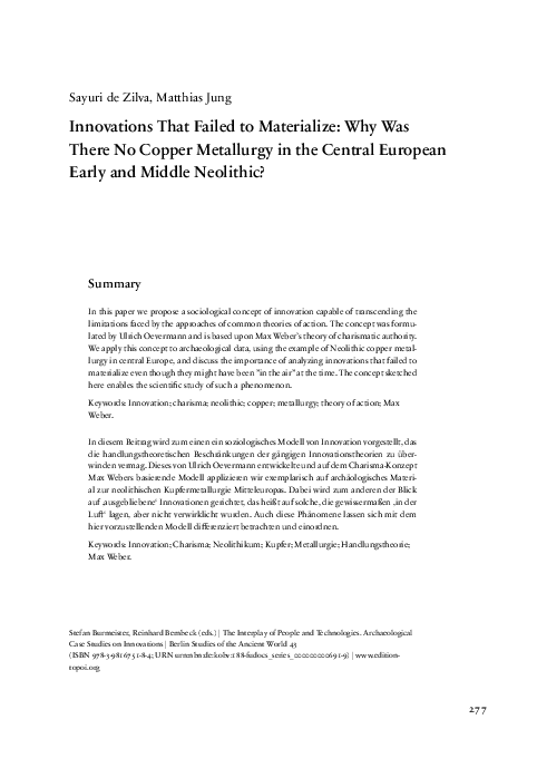(PDF) Innovations That Failed to Materialize: Why WasThere No Copper ...