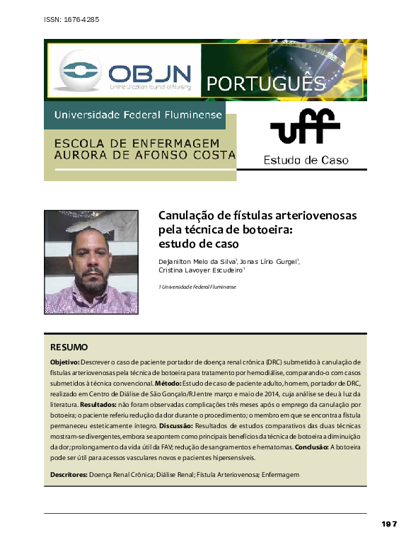 (PDF) Cannulation of arteriovenous fistulas by the buttonhole technique ...