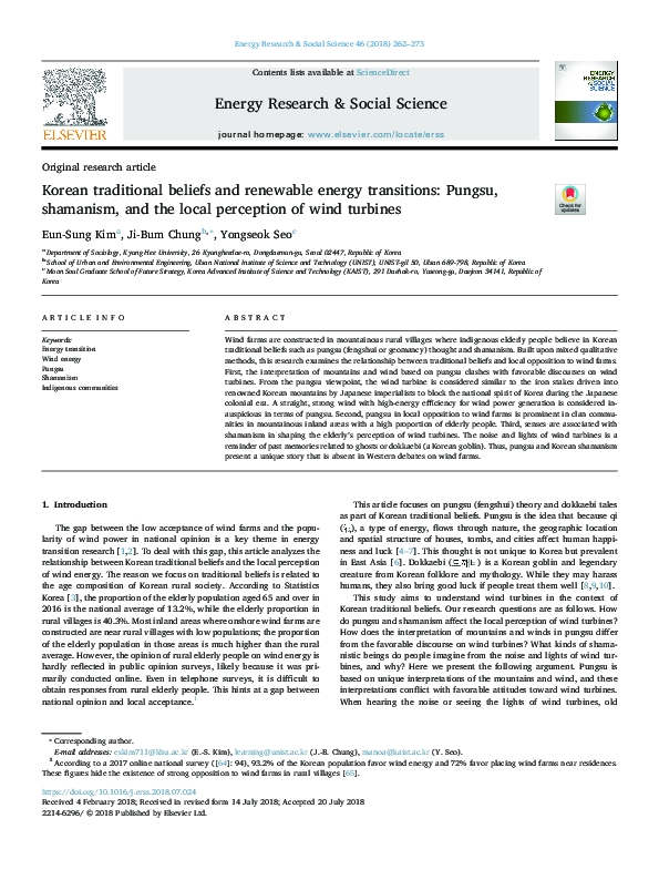 (PDF) Korean traditional beliefs and renewable energy transitions ...