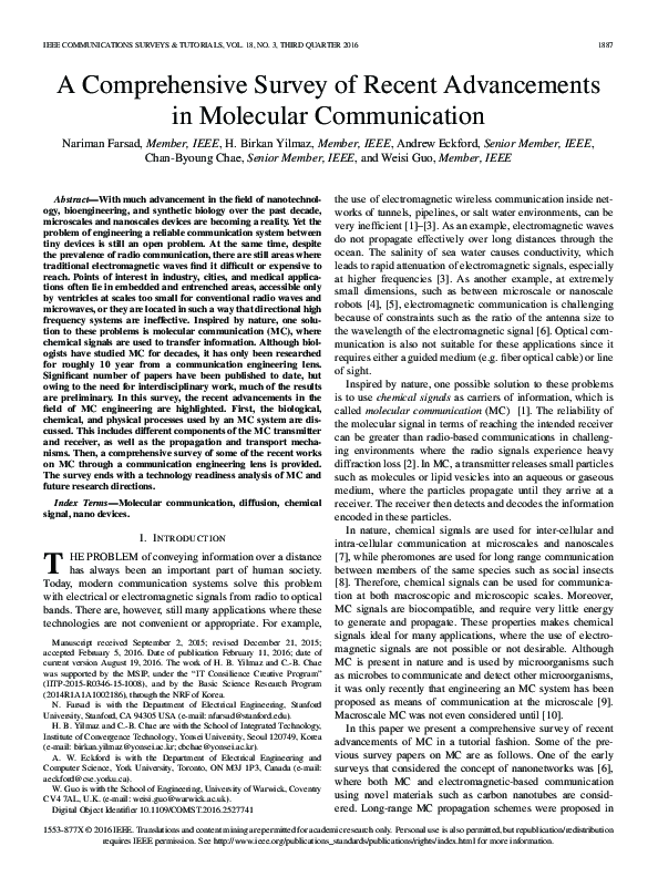 (PDF) A Comprehensive Survey of Recent Advancements in Molecular ...