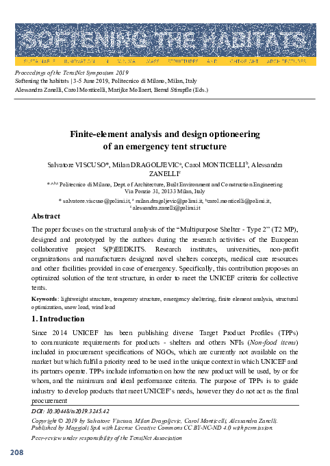 (PDF) Finite-element analysis and design optioneering of an emergency ...
