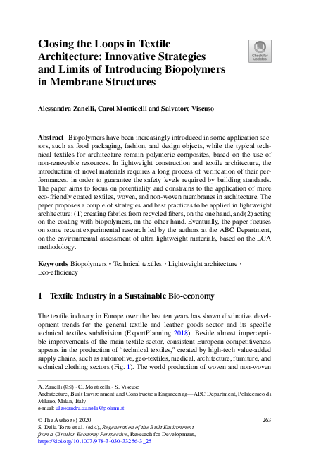 (PDF) Closing the Loops in Textile Architecture: Innovative Strategies ...