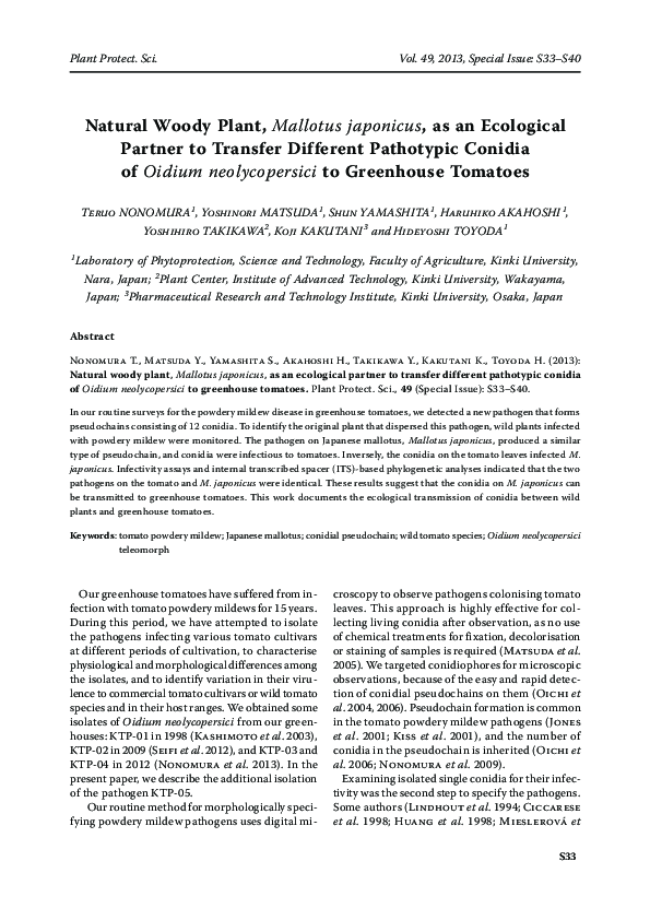 (PDF) Natural woody plant, Mallotus japonicus, as an ecological partner ...