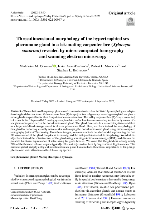 (PDF) Three-dimensional morphology of the hypertrophied sex pheromone ...