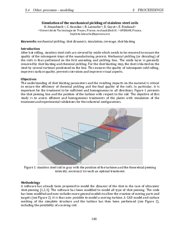 (PDF) Simulation of mechanical pickling of stainless steel coils