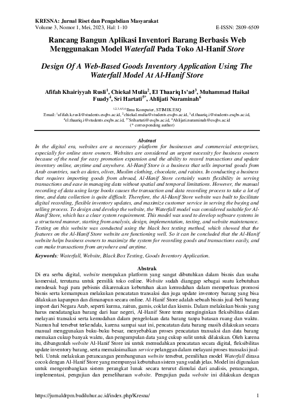 (PDF) Rancang Bangun Aplikasi Inventori Barang Berbasis Web Menggunakan ...