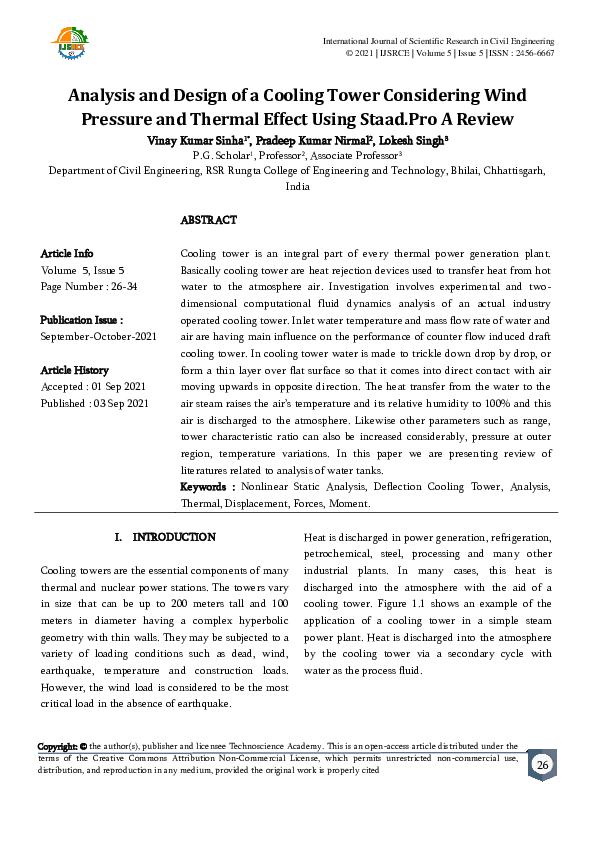 (PDF) Analysis and Design of a Cooling Tower Considering Wind Pressure ...