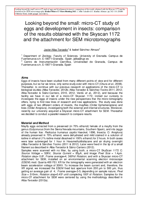(PDF) Looking beyond the small: micro-CT study of eggs and development ...