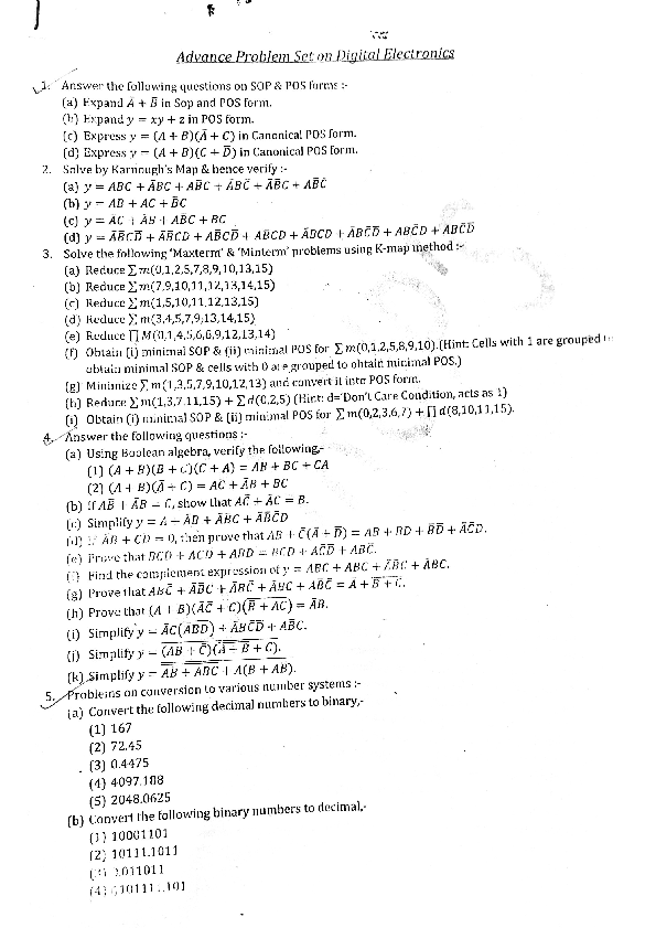 (PDF) Assignment on Digital Electronics