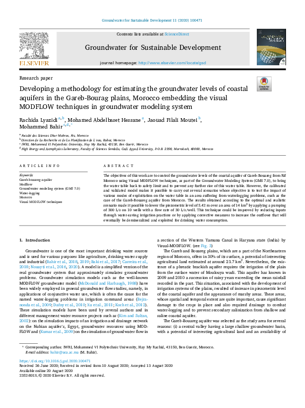 Pdf Developing A Methodology For Estimating The Groundwater Levels Of Coastal Aquifers In The