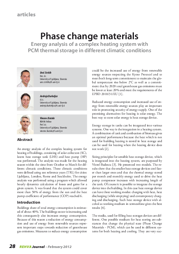 (PDF) Phase change materials Energy analysis of a complex heating ...