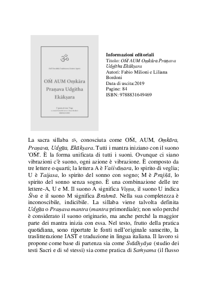 (PDF) OM AUM Omkara Pranava Udgitha Ekaksara