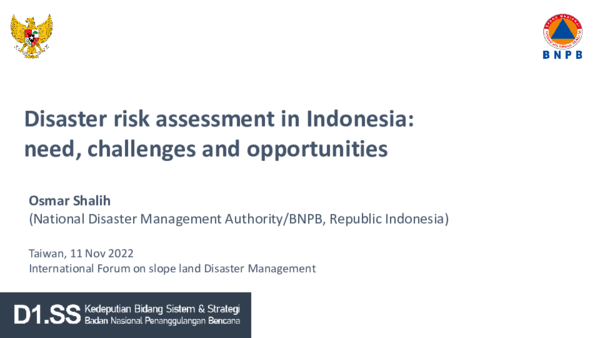 (PDF) Disaster risk assessment in Indonesia need challenges and ...