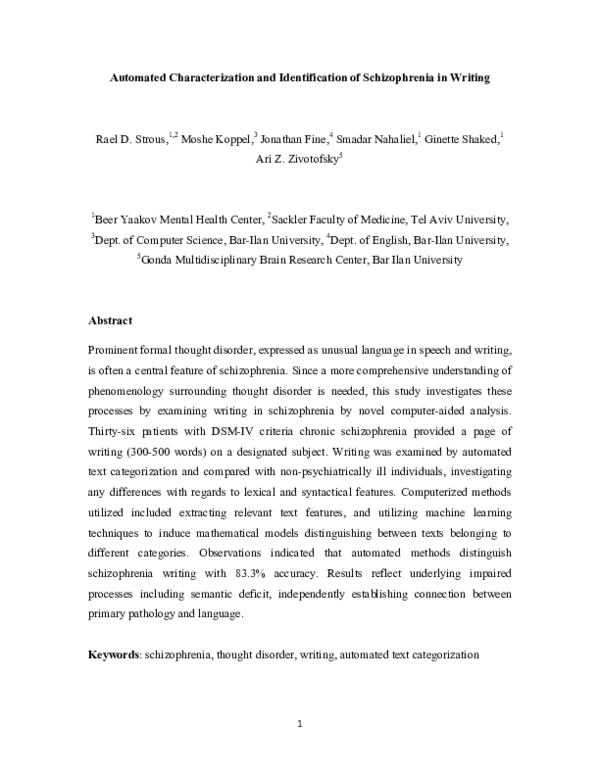 (PDF) Automated Characterization and Identification of Schizophrenia in ...