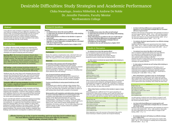 (PDF) Desirable Difficulties: Study Strategies and Academic Performance