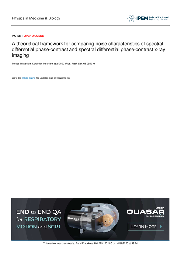 (PDF) A theoretical framework for comparing noise characteristics of spectral, differential ...