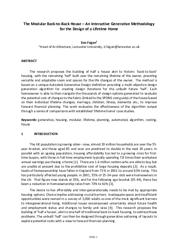 (PDF) The Modular Back-to-Back House:An Interactive Generative ...