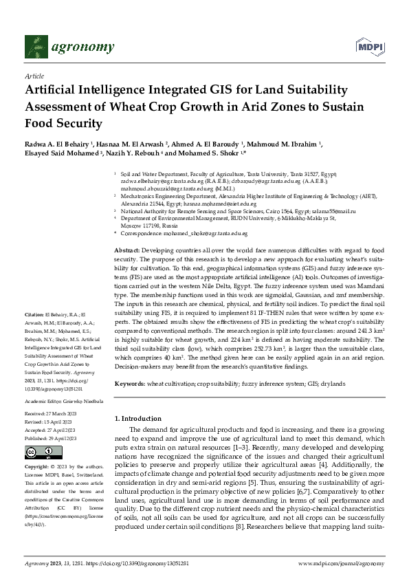 (PDF) Artificial Intelligence Integrated GIS for Land Suitability ...