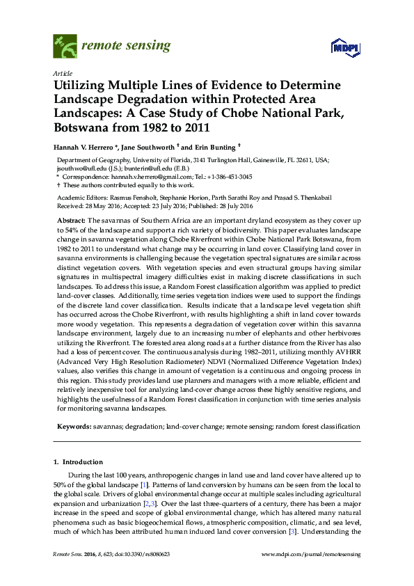 (PDF) Utilizing Multiple Lines of Evidence to Determine Landscape ...