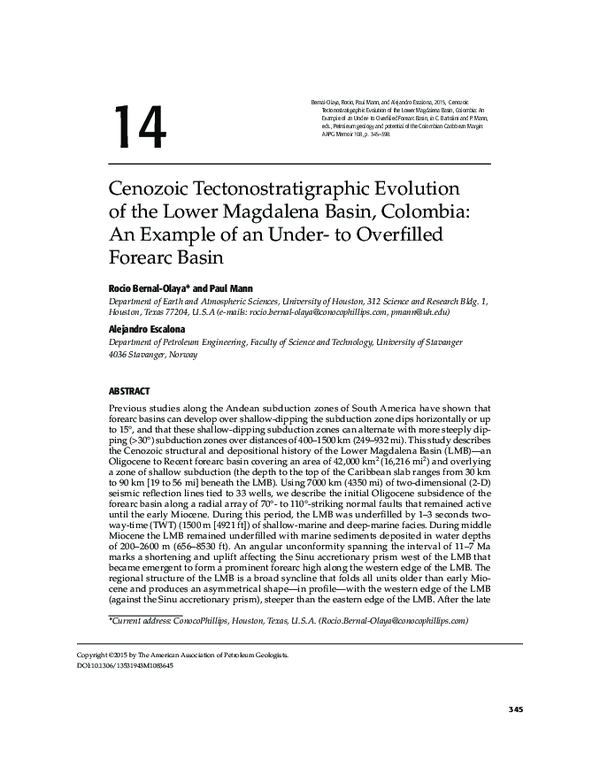 (PDF) Cenozoic tectonostratigraphic evolution of the Lower Magdalena ...