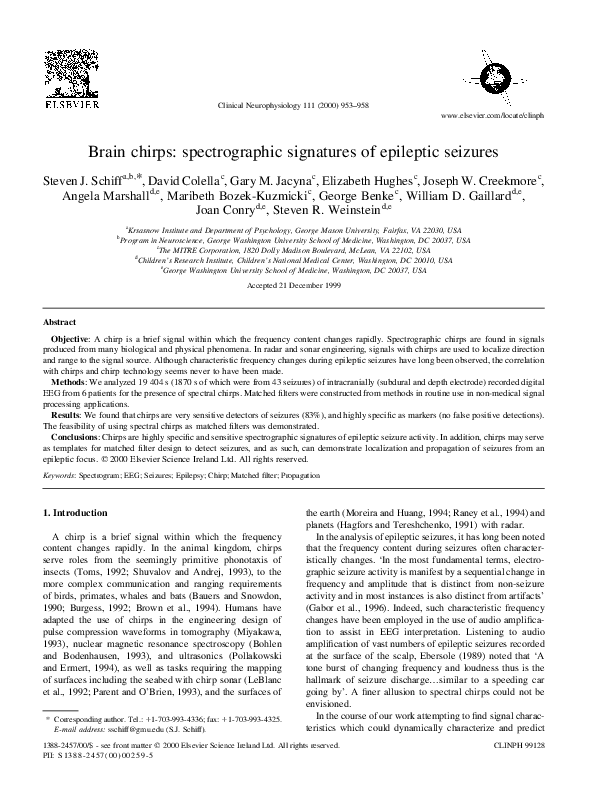 (PDF) Brain chirps: spectrographic signatures of epileptic seizures