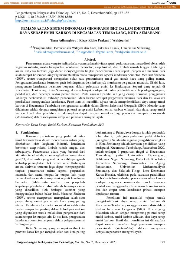 (PDF) Pemanfaatan Sistem Informasi Geografis (Sig) Dalam Identifikasi ...