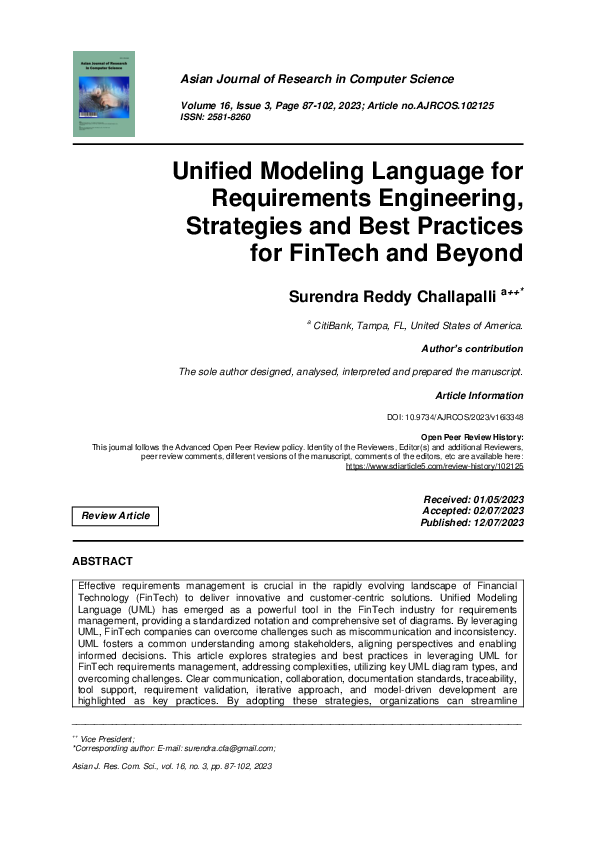 (PDF) Unified Modeling Language for Requirements Engineering, Strategies and Best Practices for ...