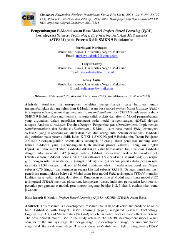 (PDF) Pengembangan E-Modul Asam Basa Model Project Based Learning (PjBL ...
