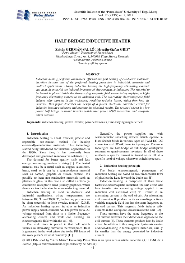 (PDF) Half Bridge Inductive Heater