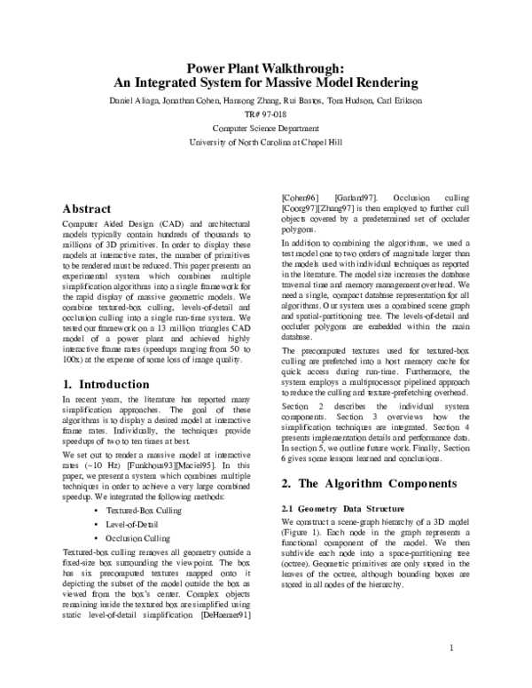 (PDF) Power plant walkthrough: An integrated system for massive model ...