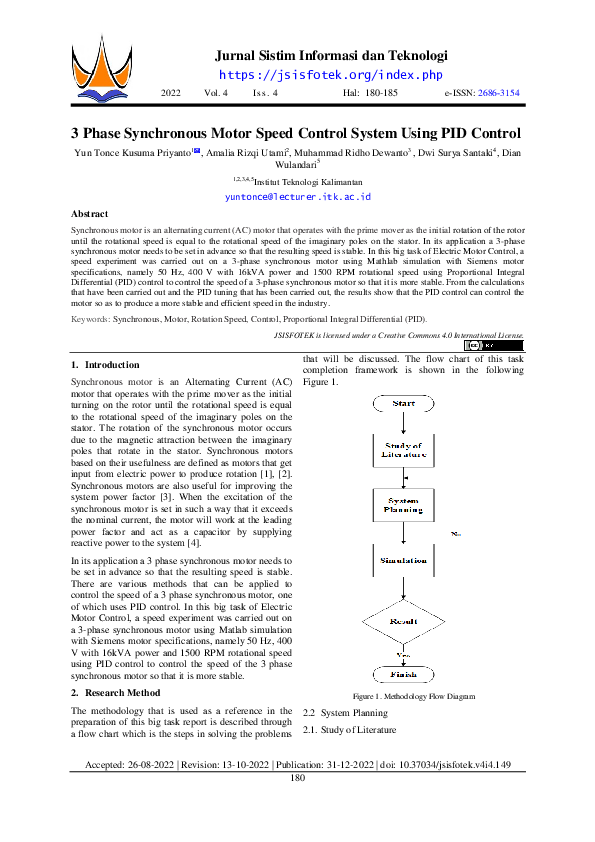 (PDF) 3 Phase Synchronous Motor Speed Control System Using PID Control