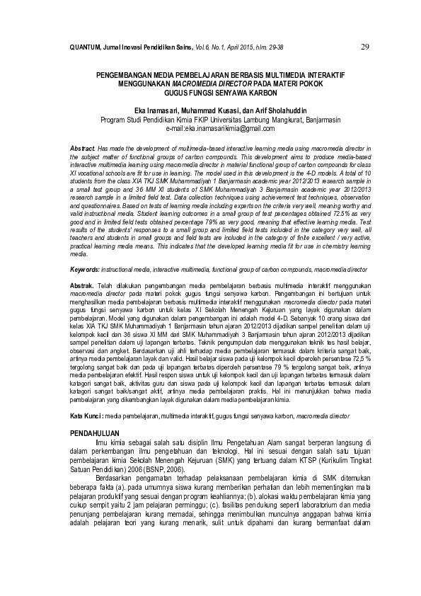 (PDF) Pengembangan Media Pembelajaran Berbasis Multimedia Interaktif Menggunakan Macromedia ...