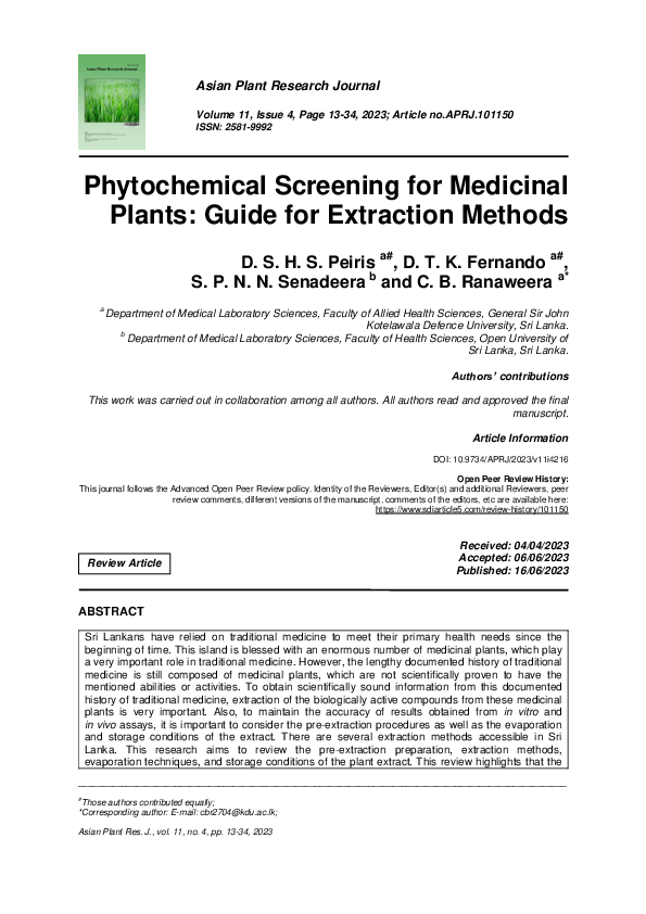 (PDF) Phytochemical Screening for Medicinal Plants: Guide for ...