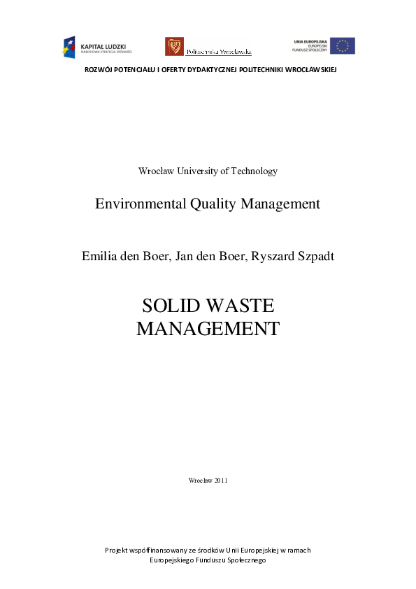 (PDF) Solid waste management
