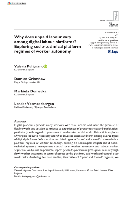 (PDF) Why does unpaid labour vary among digital labour platforms ...