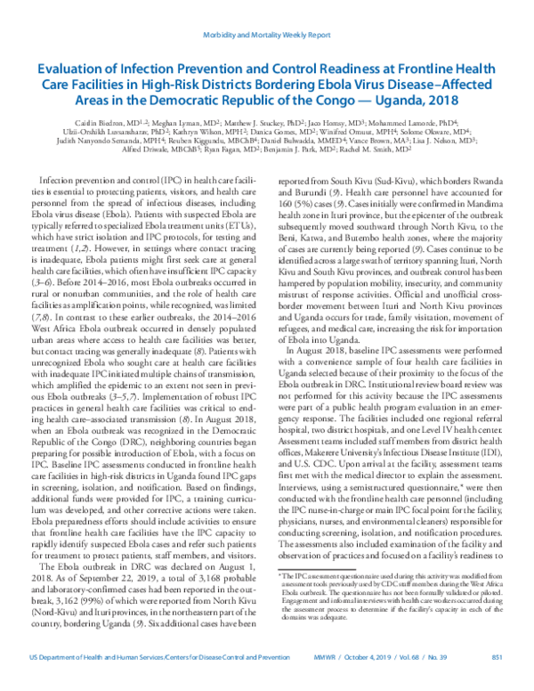 (PDF) Evaluation of Infection Prevention and Control Programmes (IPC ...