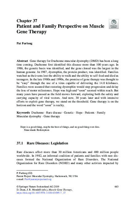 (PDF) Patient and Family Perspective on Muscle Gene Therapy