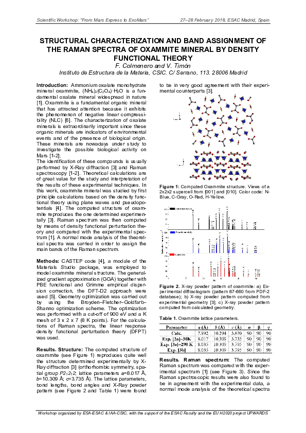 (PDF) Structural Characterization and Band Assignment of the Raman ...
