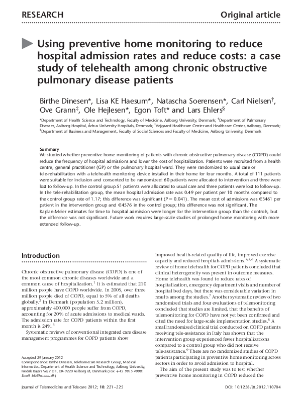 (PDF) Using preventive home monitoring to reduce hospital admission ...