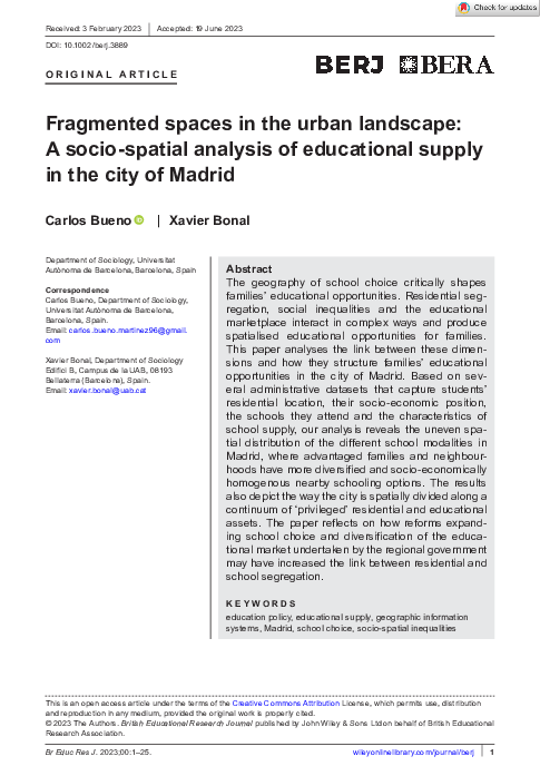 (PDF) Fragmented spaces in the urban landscape A socio‐spatial analysis ...