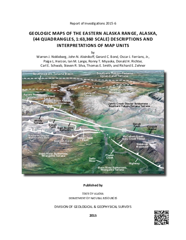 (PDF) Geologic maps of the eastern Alaska Range, Alaska (44 quadrangles ...