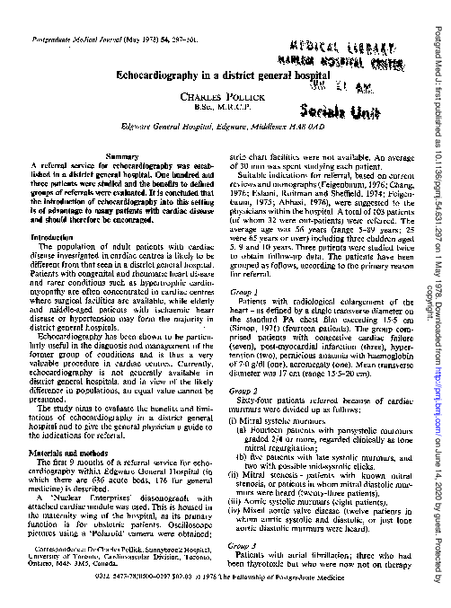 (PDF) Echocardiography in a district general hospital