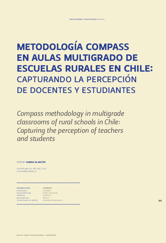 (PDF) Metodología Compass en aulas multigrado de escuelas rurales en ...