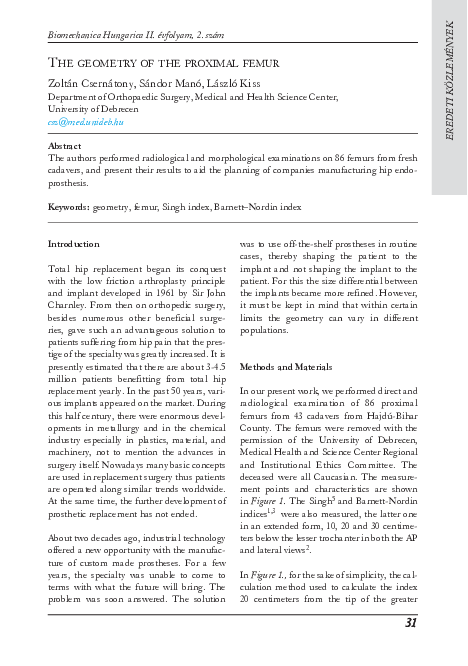 (PDF) The geometry of the proximal femur