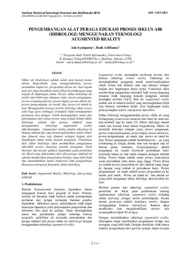 (PDF) Pengembangan Alat Peraga Edukasi Proses Siklus Air (Hidrologi ...
