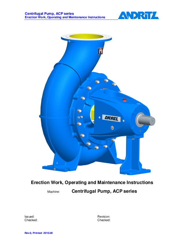 (PDF) Centrifugal Pump, ACP series