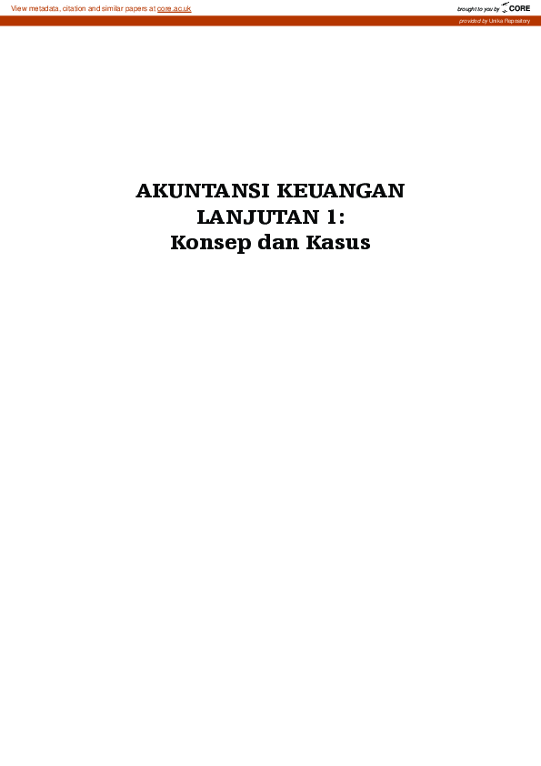 (PDF) Akuntansi Keuangan Lanjutan 1: Konsep dan Kasus